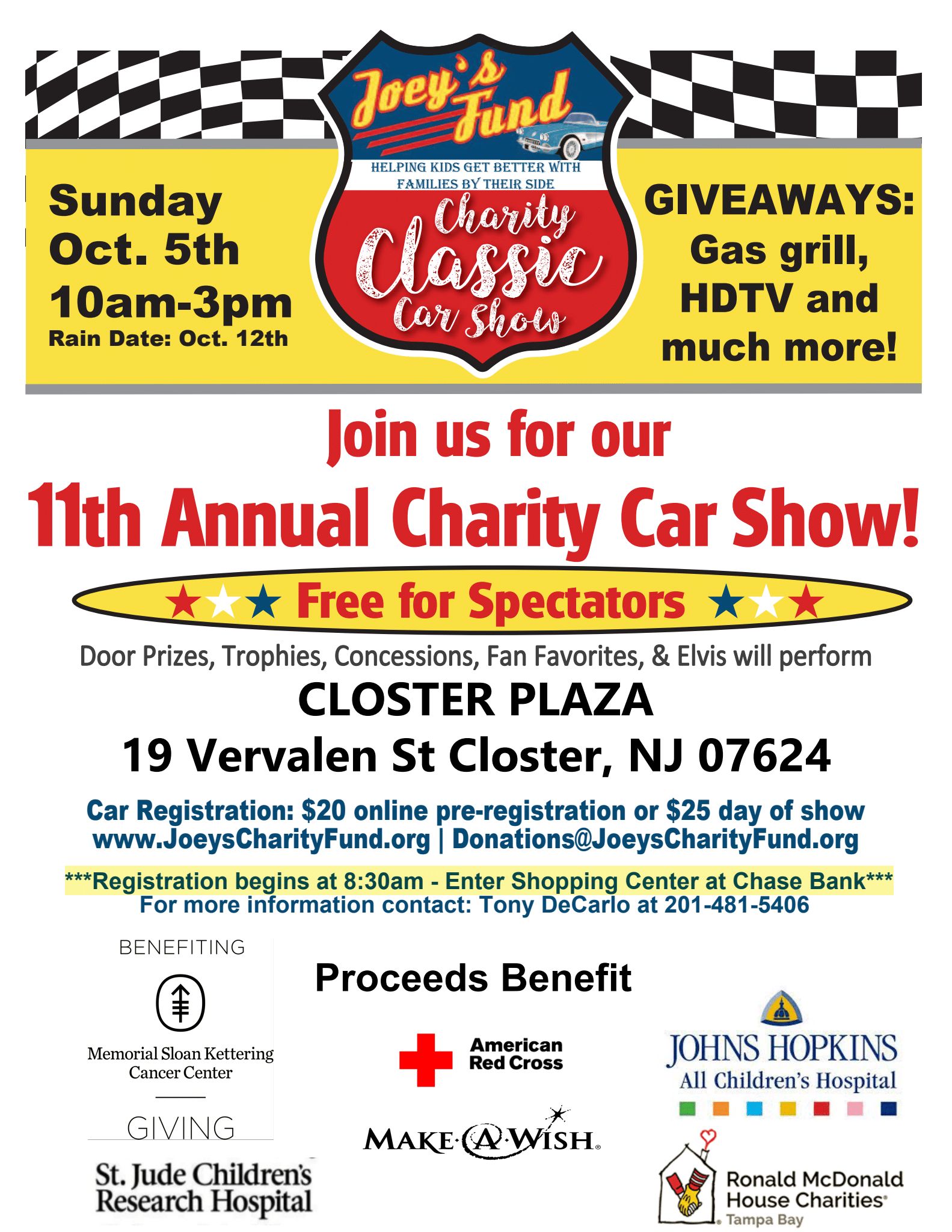 10-5-2025 Joey’s Fund 2025 Flyer Closter, NJ - CarShowNationals.com