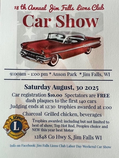 8-30-2025 Jim Falls, WI - CarShowNationals.com